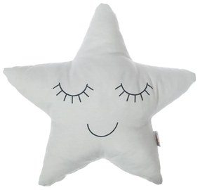 Světle šedý dětský polštářek s příměsí bavlny Mike & Co. NEW YORK Pillow Toy Star, 35 x 35 cm