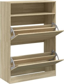 Botník se 2 výklopnými zásuvkami dub sonoma 80 x 34 x 116 cm 3214408