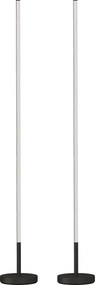 HOMCOM Rohové LED stojací lampy, sada 2 ks, 150 cm, černé