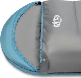 NILS Camp NC2008 šedý/mentolový / Spací pytel / 175+30 x 75 cm / 12 °C