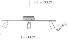 Paul Neuhaus 6959-55 - LED Bodové svítidlo INIGO 3xLED/4,2W/230V