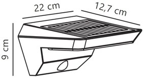 Nordlux - LED Solární nástěnné svítidlo se senzorem AGENA LED/5W/3,7V IP44