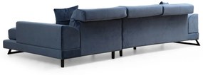 Atelier del Sofa Rohová sedací souprava Frido Right (L3+Chl) - Navy Blue, Modrá