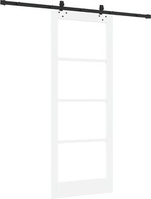 Posuvné dveře ORKDAL 83 x 211 cm Masivní borové dřevo a sklo 3332196
