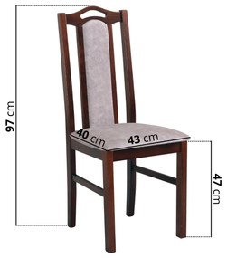 Jídelní židle Scarlet Zvolte dřevo: Bílá, Zvolte látku: látka 10b