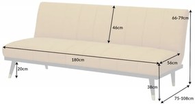 Rozkládací pohovka Petit Beaute 180 cm hořčice žlutá / 40835