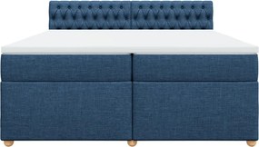 Box spring postel s matrací modrá 200x200 cm textil 3286800