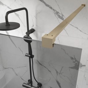 Erga Paris, sprchová zástěna Walk-In 30x200 cm, 8mm šedé sklo, zlatý lesklý profil, ERG-V02-PARIS-030x200-GR-GD