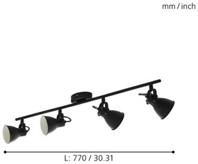 Eglo 98408 - LED Bodové svítidlo SERAS 4xLED/3,3W/230V