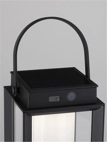 NV 9002862 Venkovní stolní lampa VERHAAL černý hliník a čiré sklo LED 2W 3000K 3,7V 360st. IP54 solární / USB kabel / vypínač na těle - NOVA LUCE