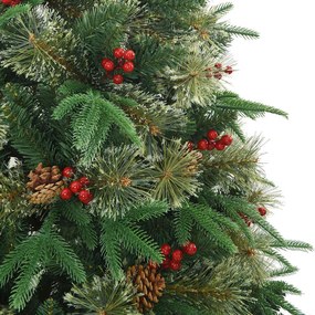 Umělý Skládací Vánoční Strom s stojanem Zelená 210 cm PE a PVC 3397428