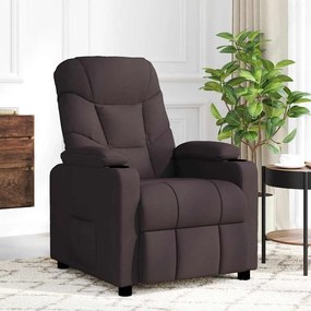Masážní křeslo tmavě hnědé textil 339097