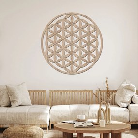 dřevo života Dřevěná dekorace na stěnu KVĚT ŽIVOTA ZEMĚ Barevný vzor: Třešeň, Rozměry Ø: 60