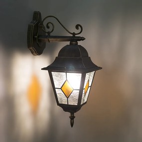 Chytrá venkovní nástěnná lampa s vintage designem bronzová vč. Wifi A60 - Antigua