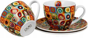 Sada 2 ks porcelánových hrnků Kandinsky Squares 270 ml vícebarevná