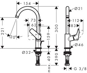 Hansgrohe Logis Otočná umyvadlová baterie s výpustí, matná černá 71130670