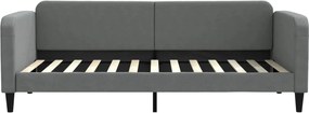 Válenda s přistýlkou tmavě šedá 90 x 200 cm textil 3196817