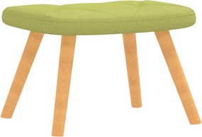 Relaxační křeslo se stoličkou zelené textil 327539
