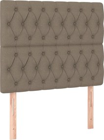 vidaXL Box spring postel s matrací 90x200 cm textil [3132205] Barva: tmavě hnědá