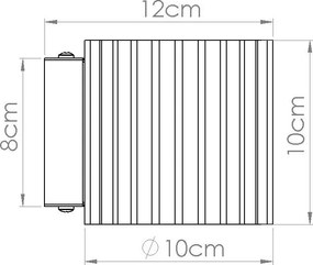 Černé nástěnné svítidlo ø 10 cm Zora – Sollux
