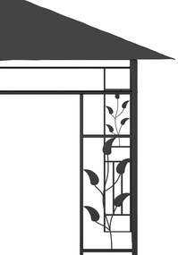 vidaXL Marketos Altán s moskytiérou 6 x 3 x 2,73 m antracitový