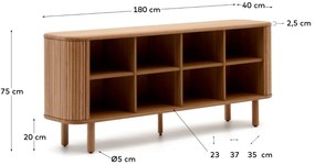 Dřevěná komoda Kave Home Mailen 180 x 40 cm