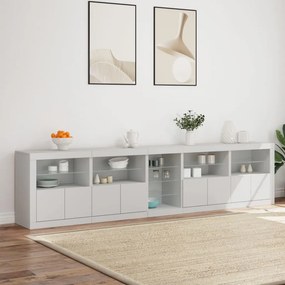 Příborník s LED osvětlením bílý 283 x 37 x 67 cm 3209023