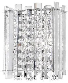 Nova Luce Nástěnné svítidlo ELEMENT chromovaný hliník sklo a K9 křišťál G9 1x5W