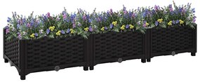 Vyvýšený záhon 120 x 40 x 23 cm polypropylen 316528