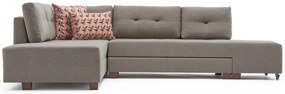 Hanah Home Rozkládací rohová pohovka MANAMA béžová levý roh 825BLC2543