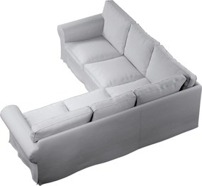 Potah na pohovku IKEA  Ektorp rohová barva bílá látka pletený vzor
