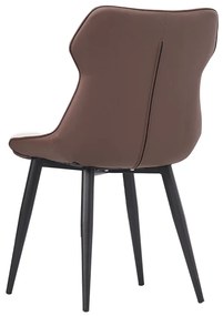 Jedálenská stolička, ekokoža, béžová / hnedá, OSTELA