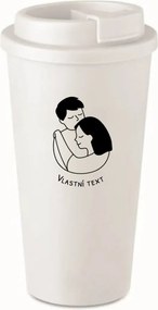 Personalizovaný cestovní termohrnek - pár v objetí