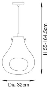 Endon 99791 - Lustr na lanku EUROPA 1xE27/10W/230V modrá