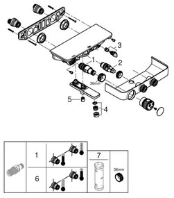 GROHE 34718000 - Termostatická vanová baterie GROHTHERM SMARTCONTROL 12” chrom