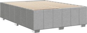 Rám postele bez matrace světle šedý 160 x 200 cm textil 3284846