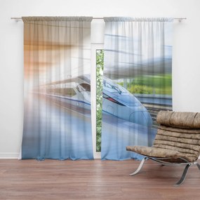 Sablio Závěs Rychlovlak projíždějící nádražím: 2ks 140x250cm