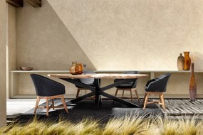 BIZZOTTO Oválný zahradní stůl PALMDALE 240x100 cm černé nohy 0804741