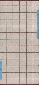 Vínový/šedý koberec 70x150 cm Network – Mette Ditmer Denmark
