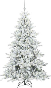 Umělý Skládací Vánoční Strom s stojanem Bílá 180 cm PVC a ocel 3397721