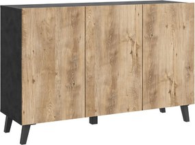 Klasická loftová komoda 120 cm matera/kaštan na nožkách Phuket SB120