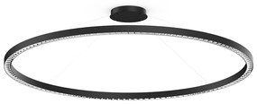Závěsná kružnice Beto Circle  - svítidlo tvaru kružnice s nízkým UGR Barva: Černá, Průměr: 1569 mm, Teplota chromatičnosti: 3000 Kelvinů