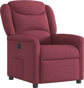 Elektrické polohovací křeslo vínové textil 3303177