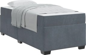 Rám postele s matrací Tmavě šedá 80 x 200 cm textil 3399255