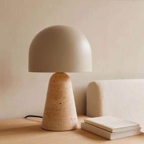 Brilliant 94702/09  Stolní lampa NALAM béžová+ TRAVERTIN