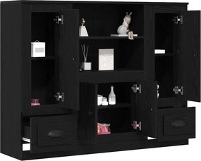 Vysoká skříň Černý dub 132 x 35.5 x 103.5 cm Kompozitní dřevo 3333078