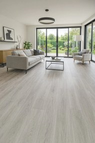 Gerflor, PVC podlaha - lino Loftex 2169 Boutic Light Grey, na míru, šíře 2m,4m, šedá, filc, chodba / předsíň