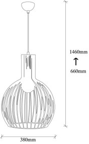 Lustr na lanku FELLINI 1xE27/100W/230V