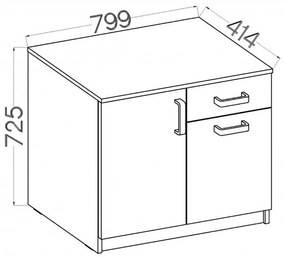 MELTA | rohový psací stůl AR130 | 138 cm | UNI provedení | artisan