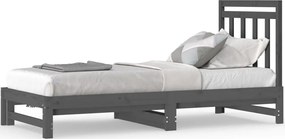 vidaXL Výsuvná postel 2x (90 x 200) cm masivní borovice [3108349] Barva: Bílá
